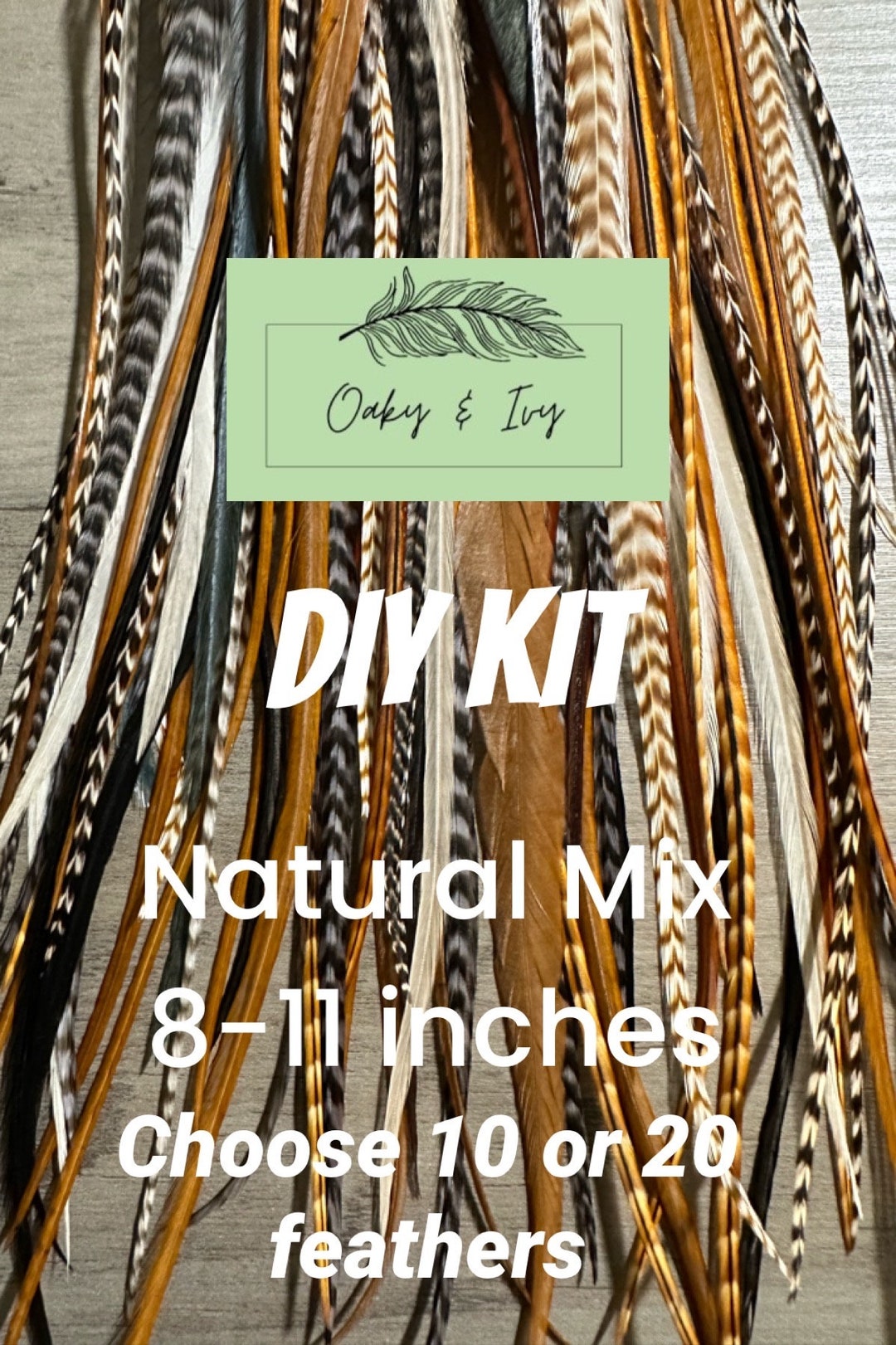 Feather Hair Extensions - 10-20 Real Feathers + Beads and Tool, 8-11 In ...