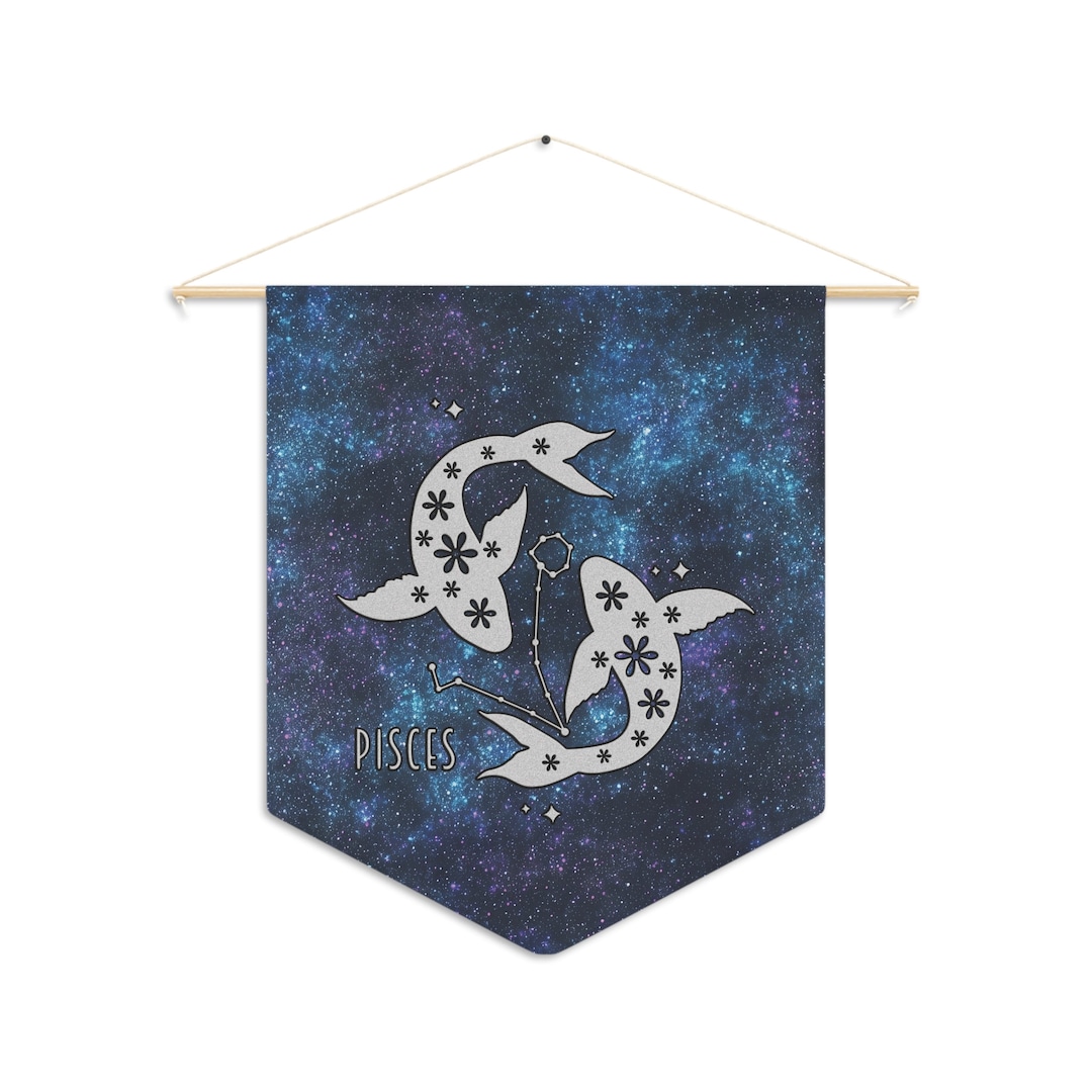 Pisces Pennant Flag Zodiac Galaxy Pennant Pisces Gift - Etsy