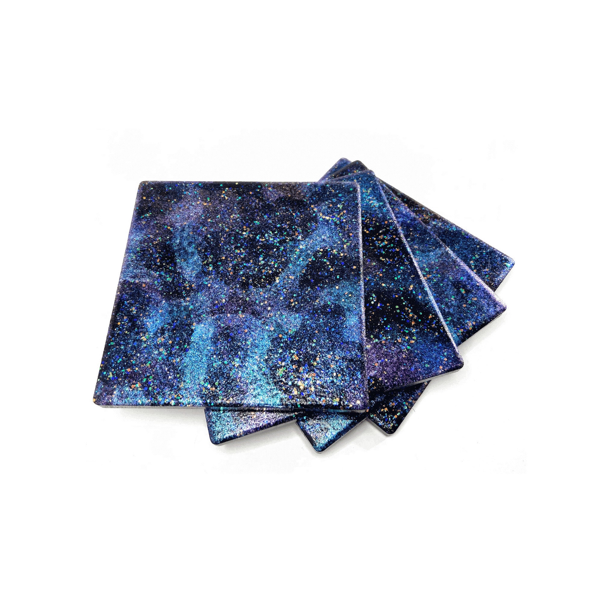 Galaxy Ceramic Coasters Set of 4 Coasters Stars and Nebula Design ...