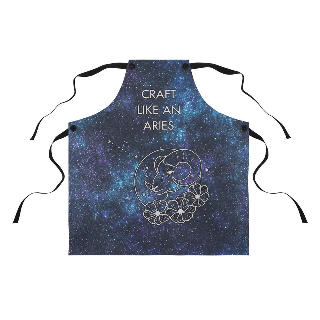 Aries Apron Zodiac Astrology Apron Craft Bake Grill Cook Aries Galaxy ...