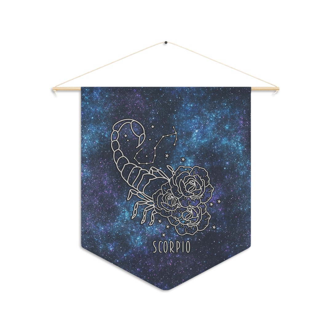 Scorpio Pennant Flag Zodiac Galaxy Pennant Scorpio Gift - Etsy