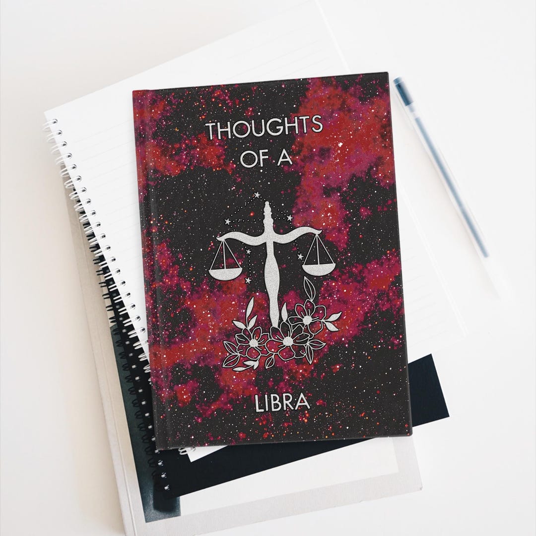Red Libra Journal Hardcover Zodiac Sign Journal Libra Astrology Gift - Etsy