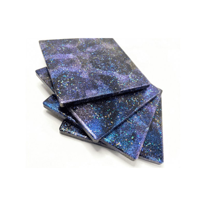 Galaxy Ceramic Coasters Set of 4 Coasters Stars and Nebula Design ...