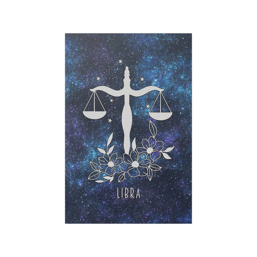 Libra Zodiac Poster Wall Art Print Constellation Horoscope Poster Wall ...