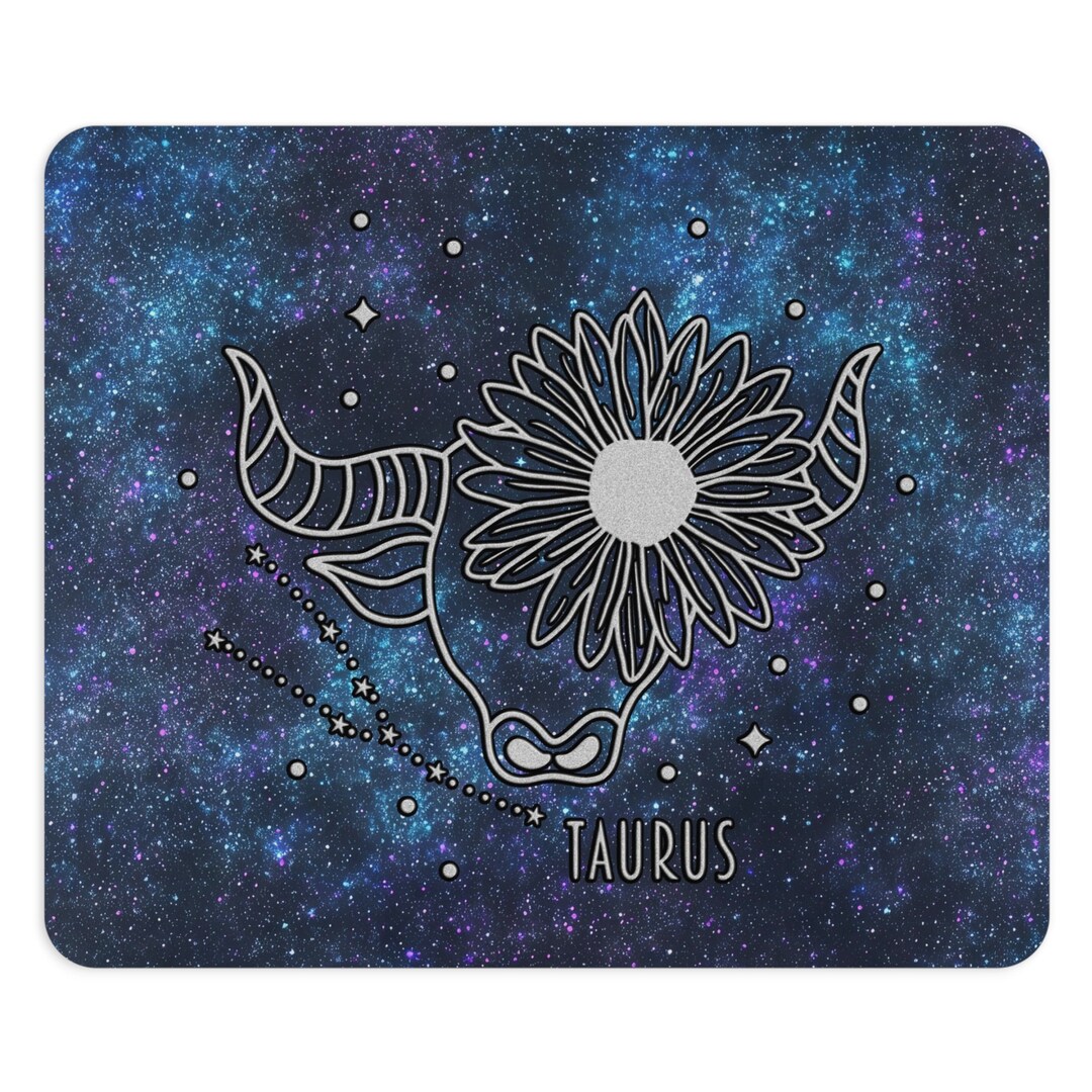 Taurus Zodiac Mouse Pad Galaxy Taurus Astrology Computer Accessory ...