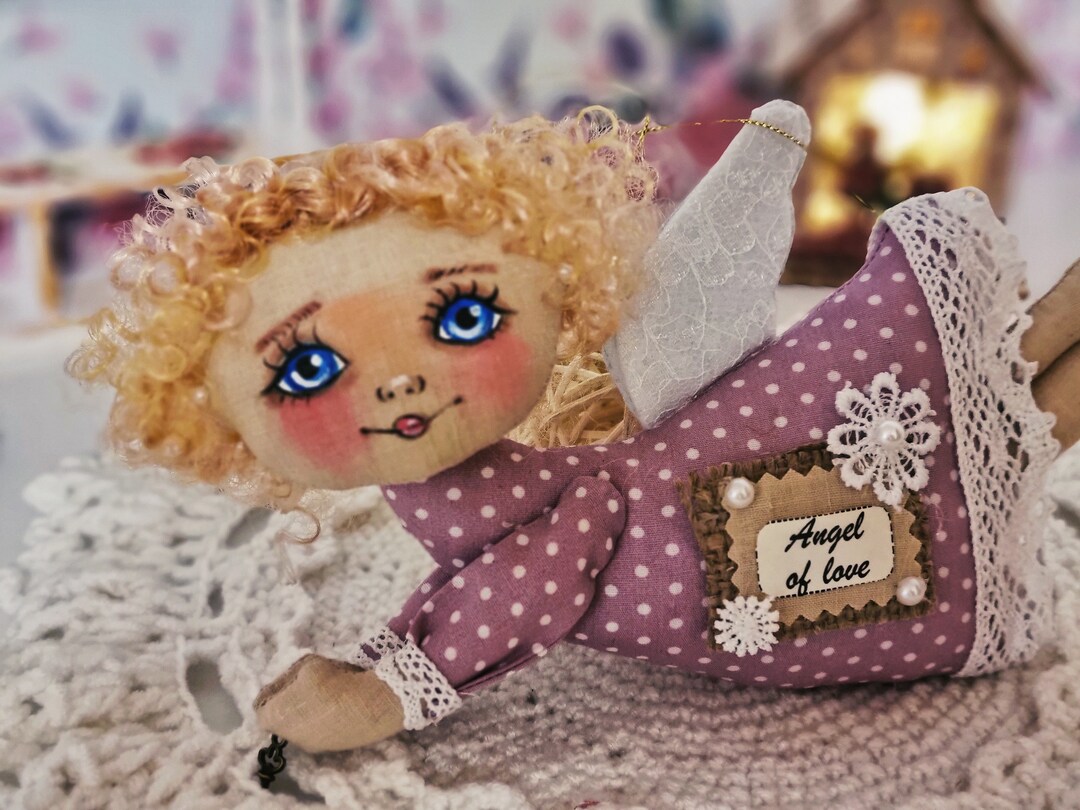 Rag Doll Angel Doll Handmade Doll Gift Textile Little Doll - Etsy