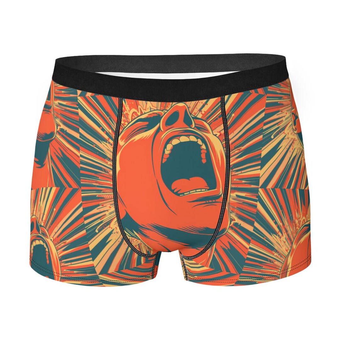 All-over Print Men's Underwear the Scream Humorous Designmilk Silk ...