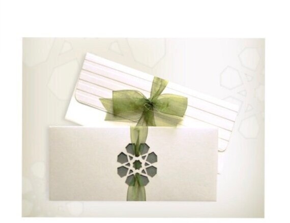 Long Envelope With Laser Cut and Ribbon | Etsy