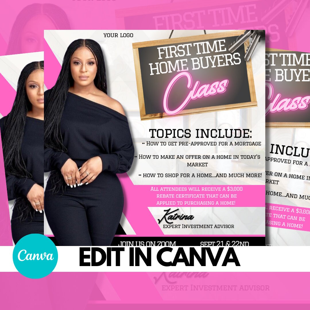 First Time Home Buyer Flyer, First Time Home Buyer Guide, First Time ...