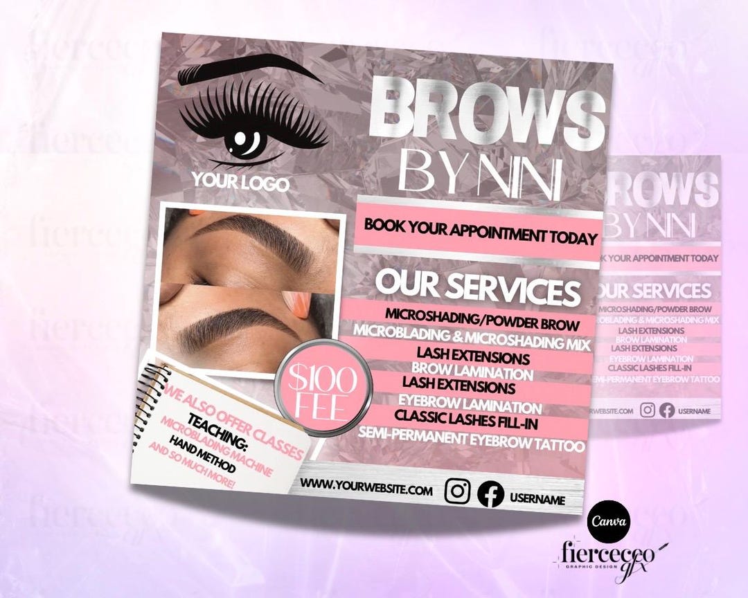 Microblading Flyer, Diy Lash Training Flyer, Lash Flyer, Lash Flyer ...