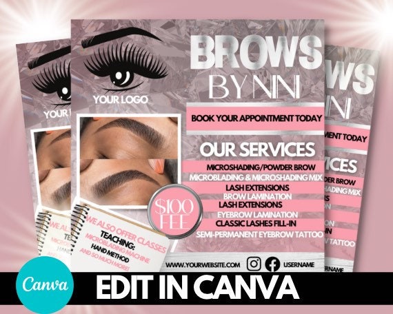 Microblading Flyer, Diy Lash Training Flyer, Lash Flyer, Lash Flyer ...