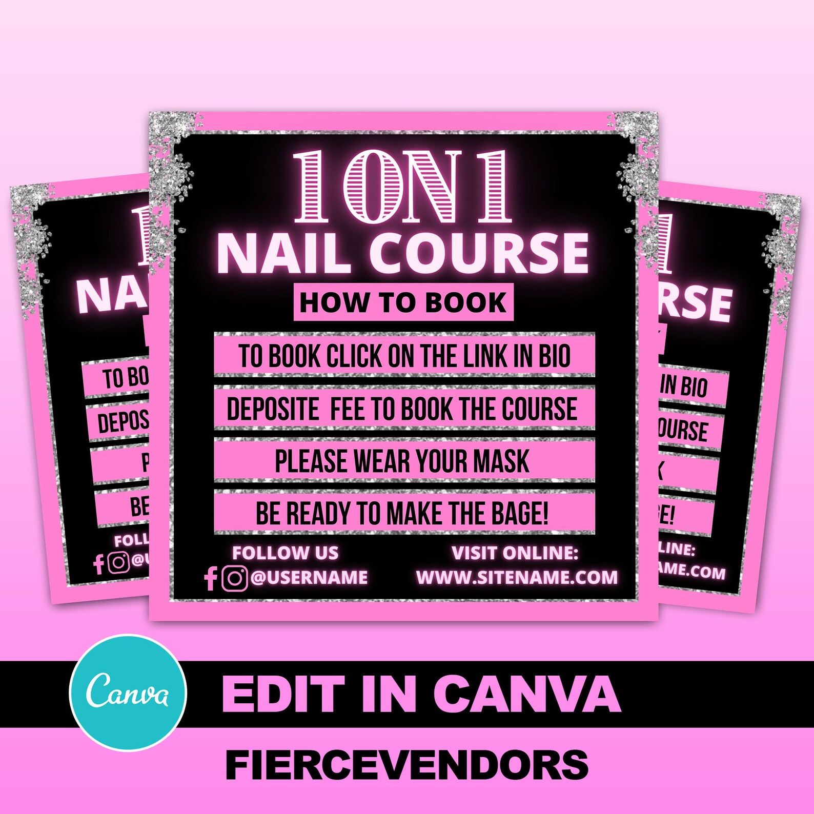Nail Course Flyer Nail Course Nail Training Flyer Nail - Etsy