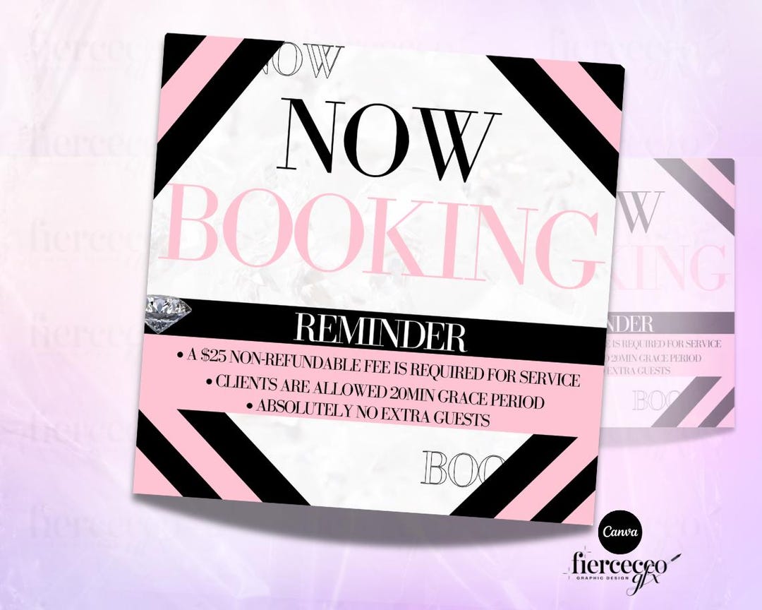 Now Booking Flyer, Appointments Available Flyer - Etsy