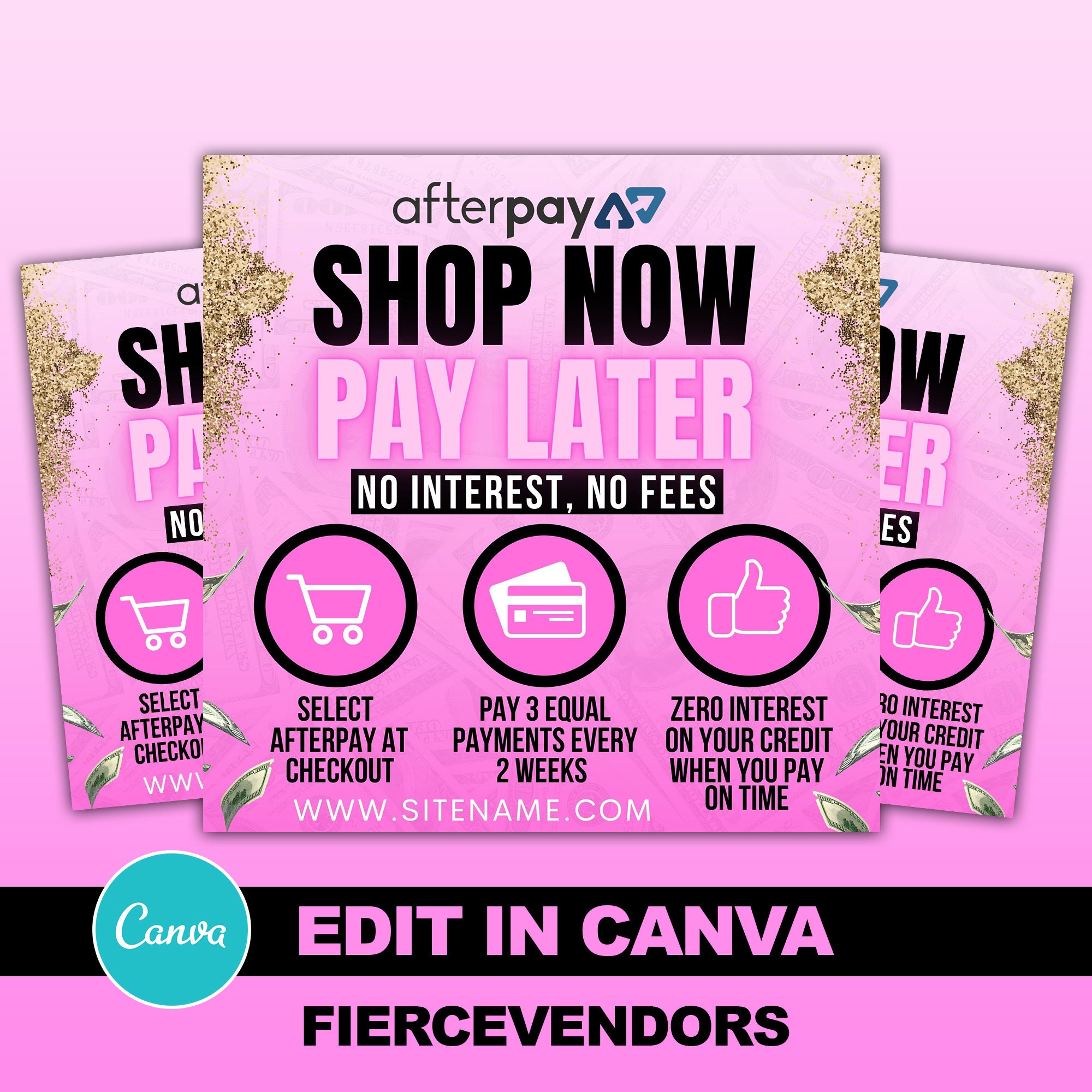 DIY AFTERPAY FLYER Afterpay Flyer Social Media Flyer - Etsy 日本