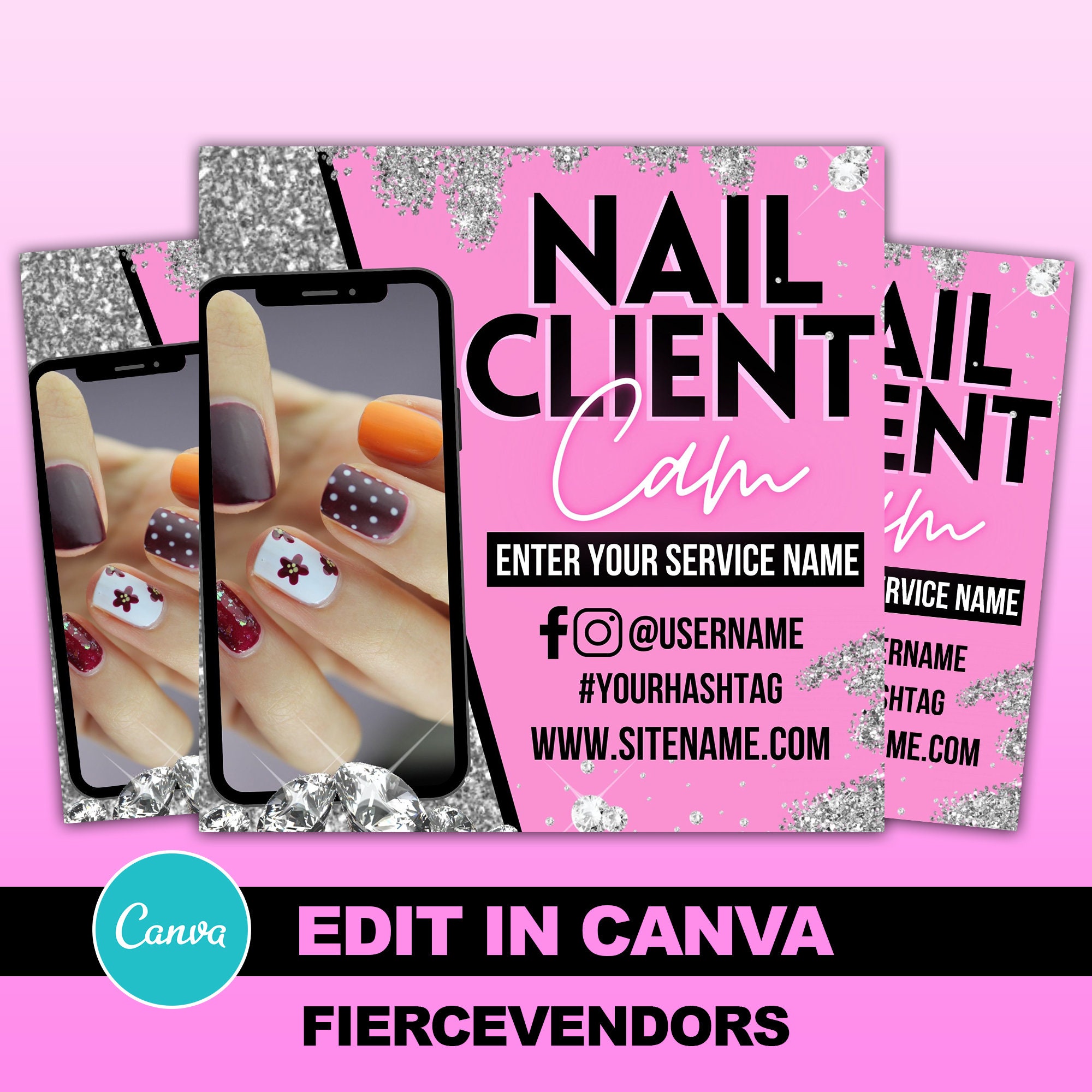 NAIL CLIENT FLYER Nail Flyer Social Media Flyer Nail - Etsy España