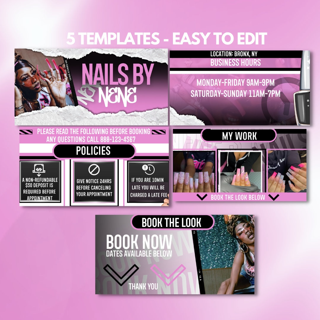 Acuity Scheduling Site, Nail Website Kit, Nail Tech Booking Site, Nail ...
