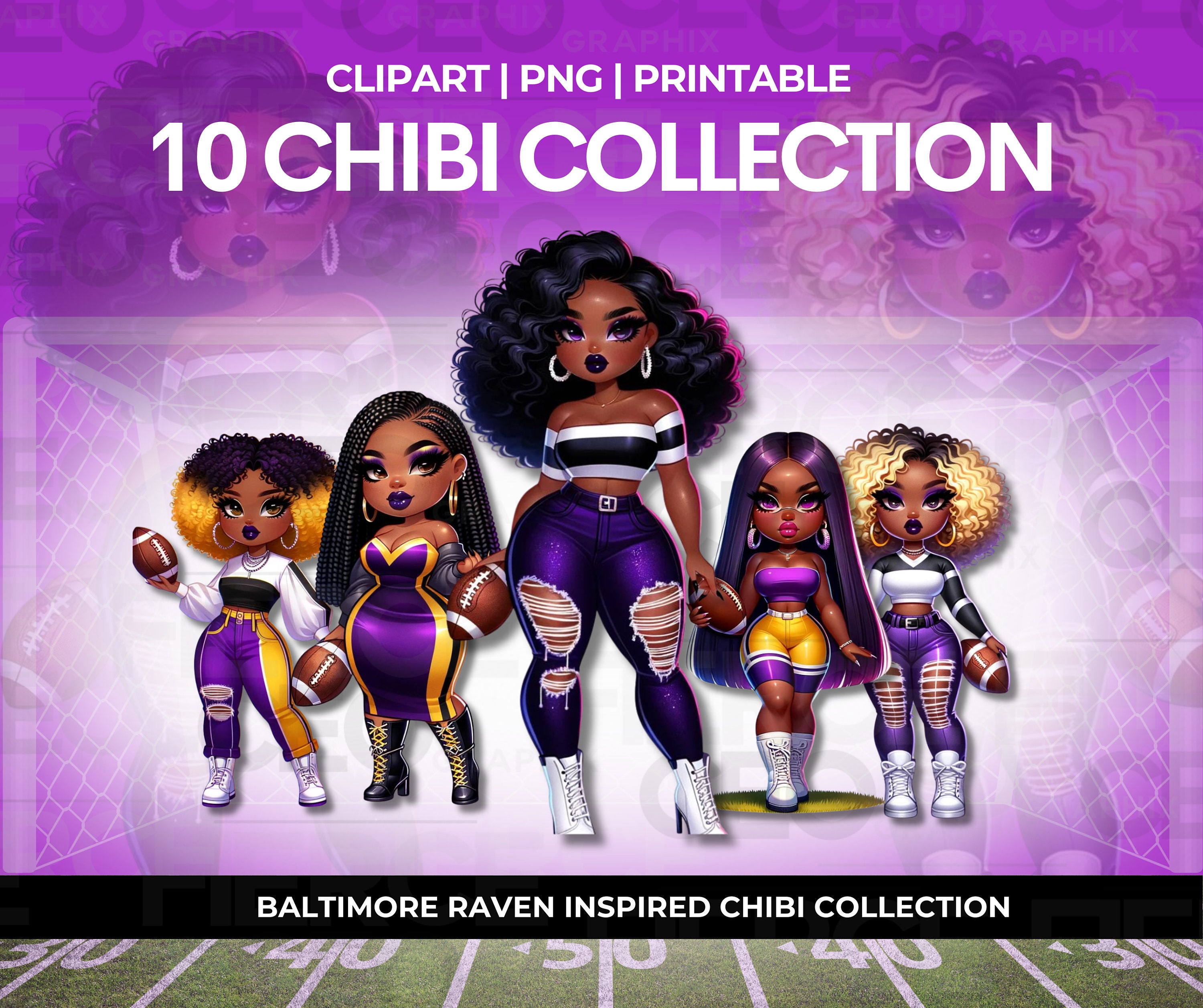 Baltimore Ravens, Chibi Dolls, Super Bowl - Etsy