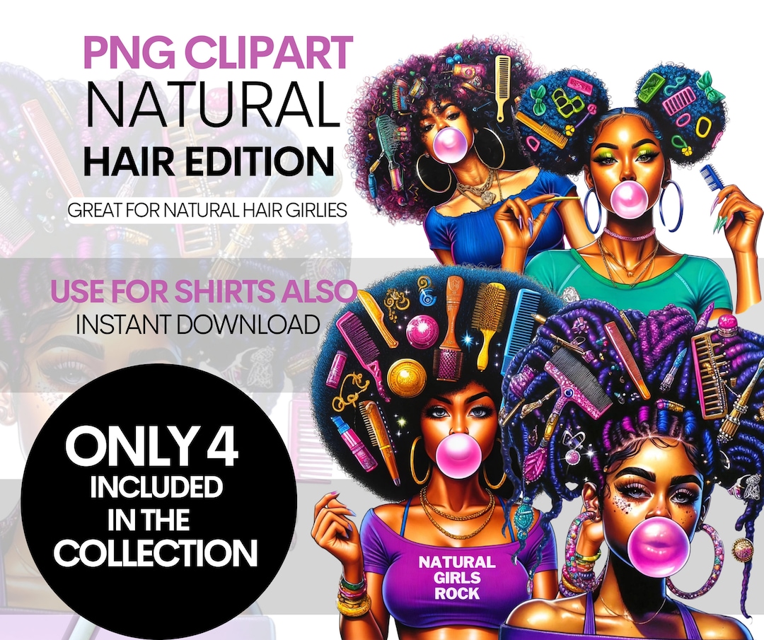 African American Hairstyle, Natural Hair Clip Art, Hair Black Woman ...