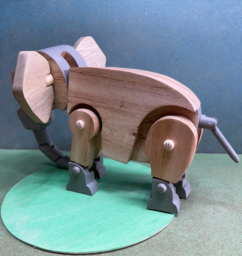 Articulated Elephant Made From Recycled Wood - Etsy