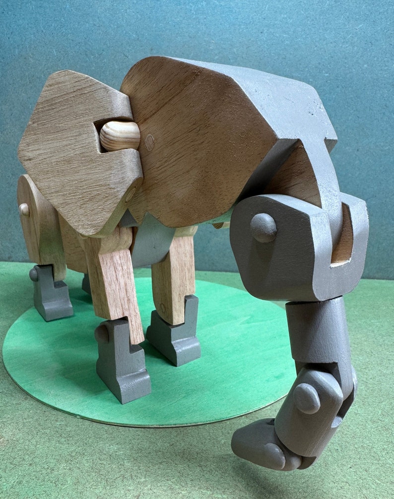 Articulated Elephant Made From Recycled Wood - Etsy