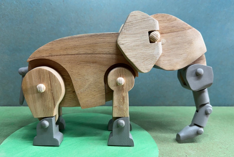 Articulated Elephant Made From Recycled Wood - Etsy