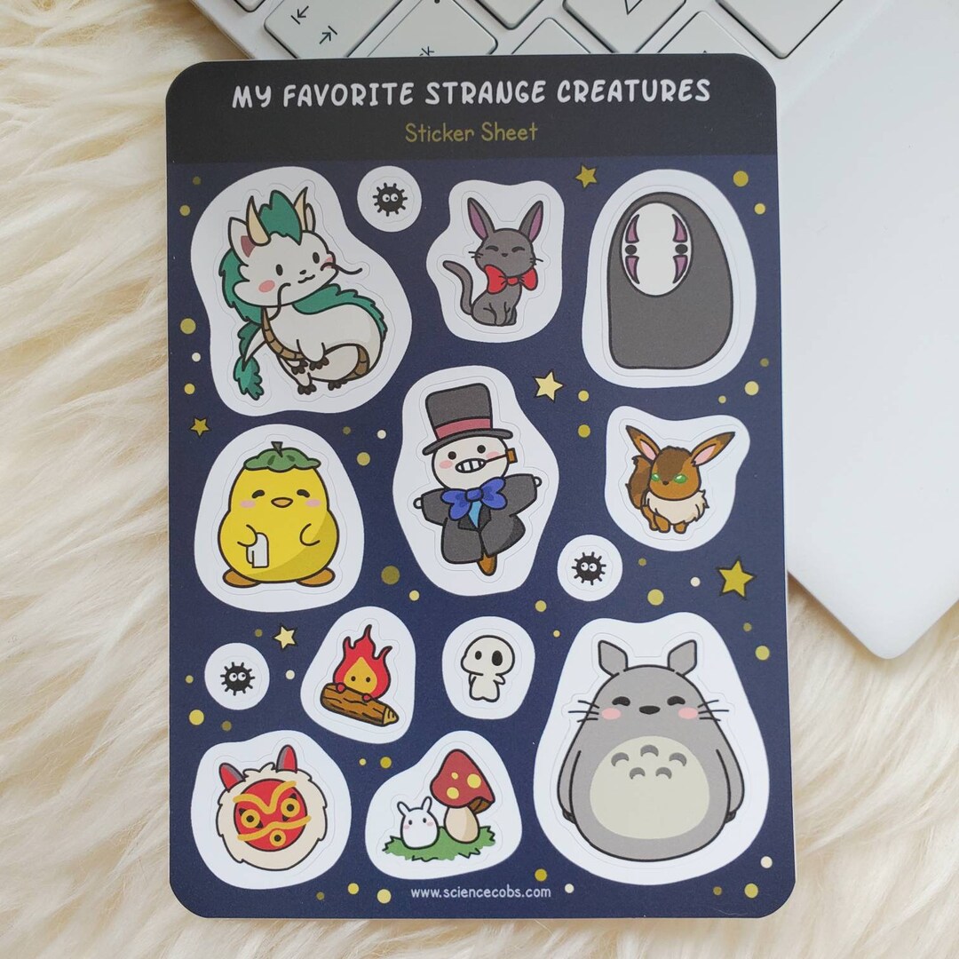 Cute Monsters Sticker Sheet Kawaii Anime Sticker Sheet - Etsy