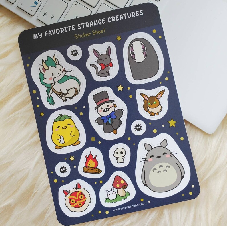 Cute Monsters Sticker Sheet Kawaii Anime Sticker Sheet - Etsy