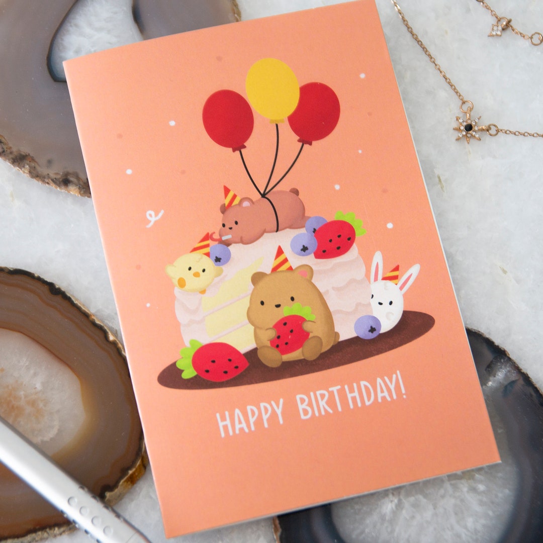 Happy Birthday Card Cute Birthday Card - Etsy