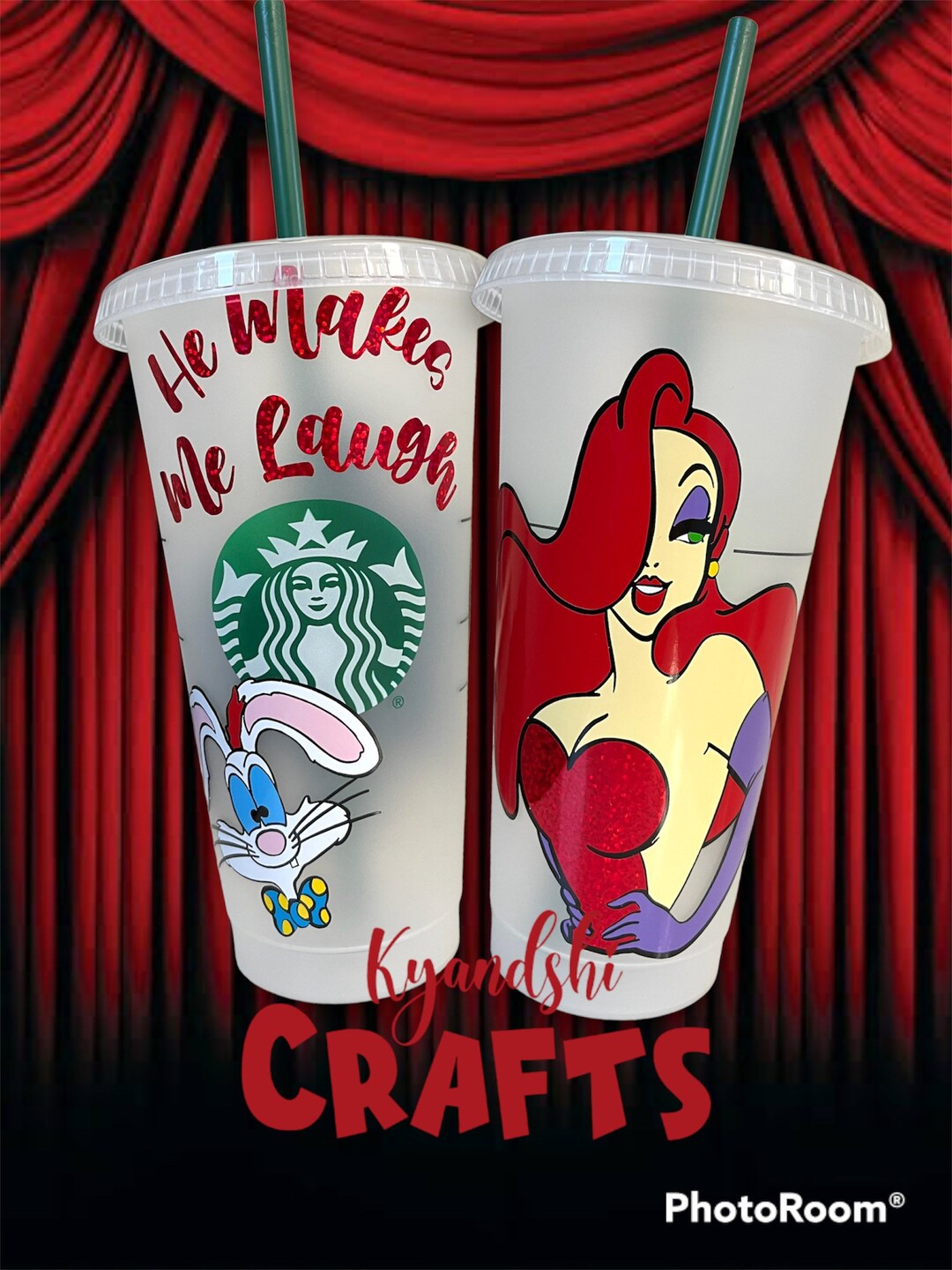 Starbucks Roger Rabbit/ Jessica Rabbit Tumbler - Etsy