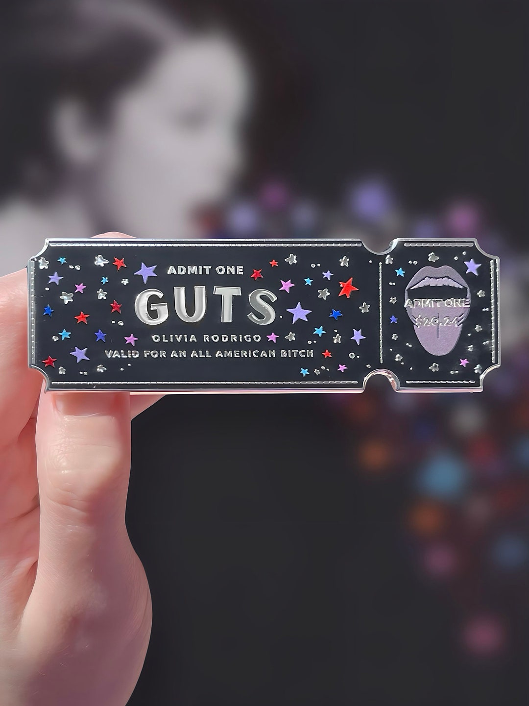 Olivia Rodrigo GUTS Ticket Enamel Pin - Etsy