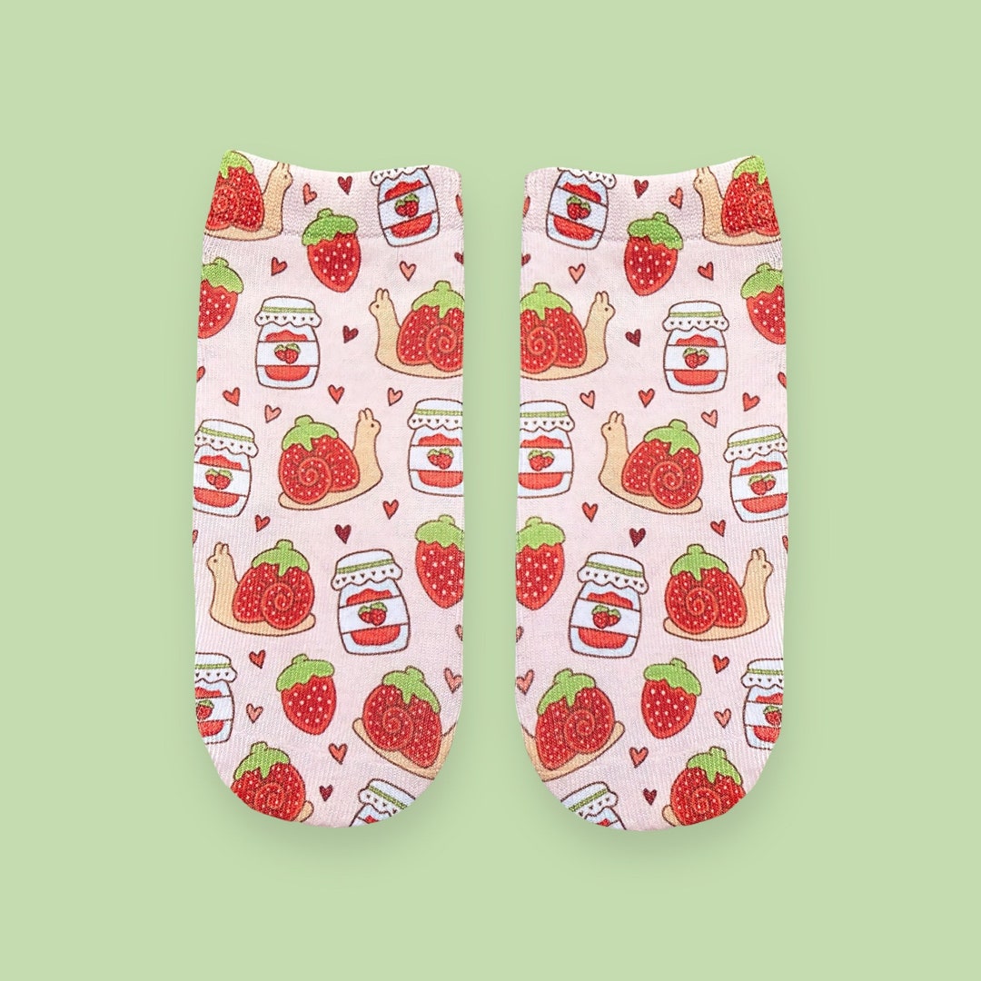 Strawberry Snail Socks - Etsy