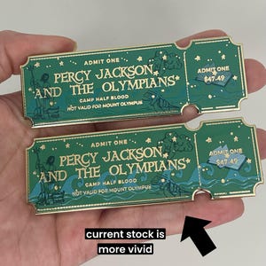 Percy Jackson Ticket Enamel Pin - Etsy