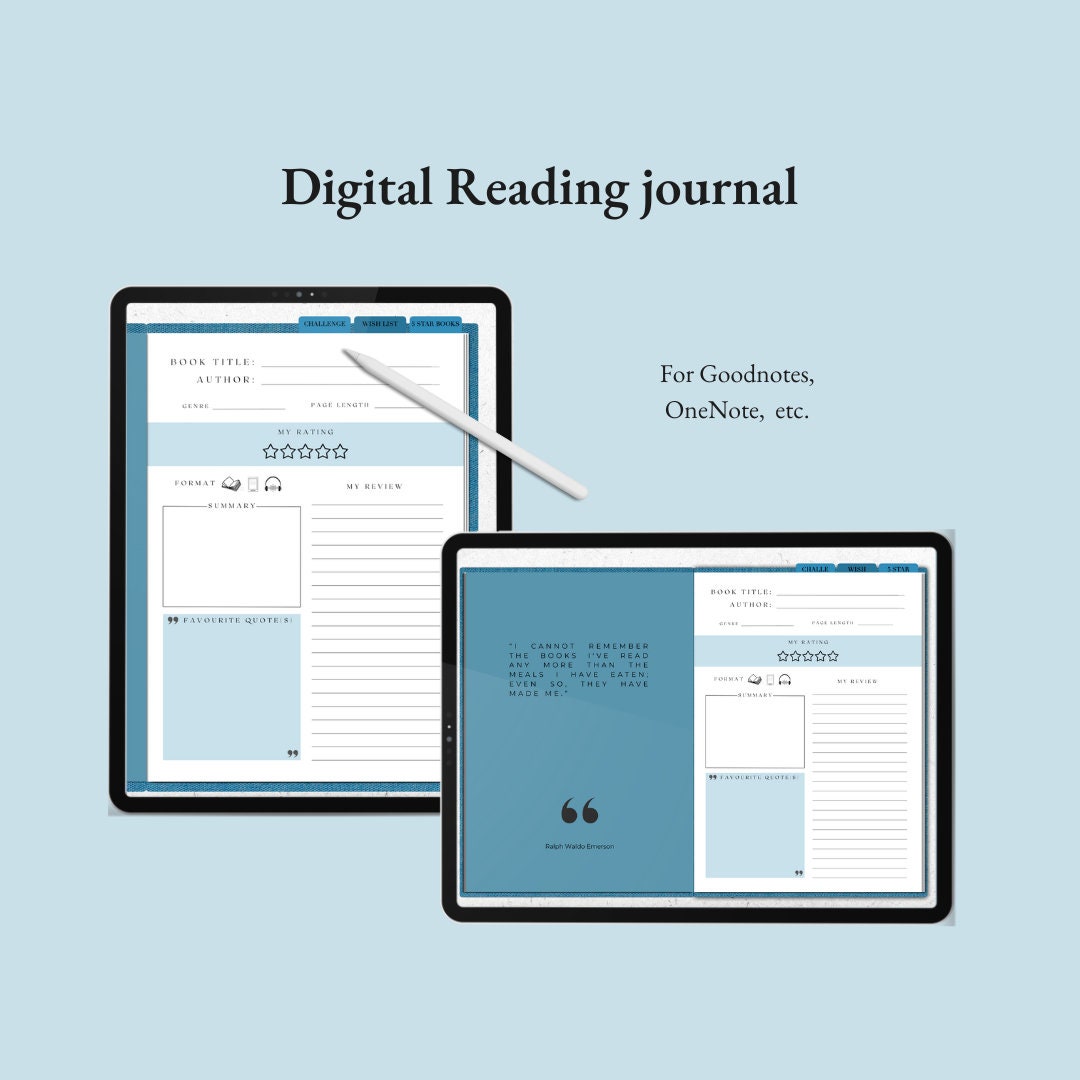 DIGITAL Reading Journal, 100 Book Challenge, Book Review Journal Lilac ...
