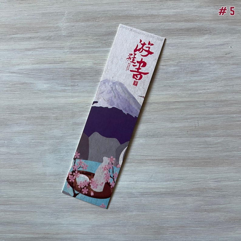 Japanese Landscapes Artwork Bookmarks 8 Patterns to Choose From 4 - Etsy