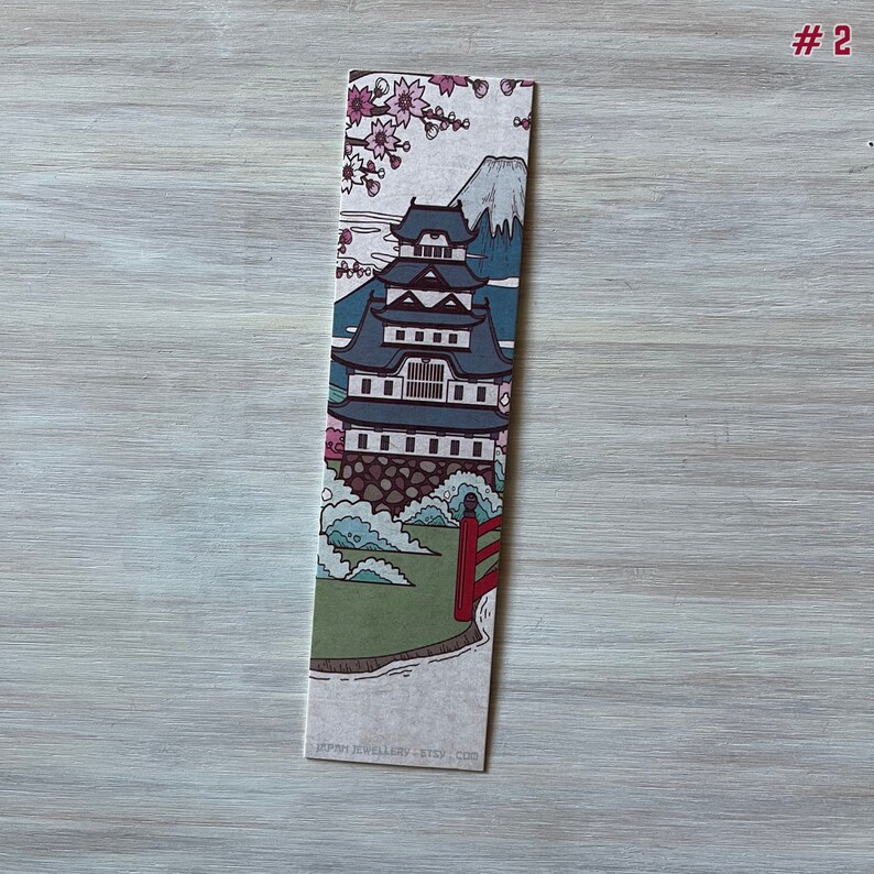 Japanese Landscapes Artwork Bookmarks 8 Patterns to Choose From 4 - Etsy