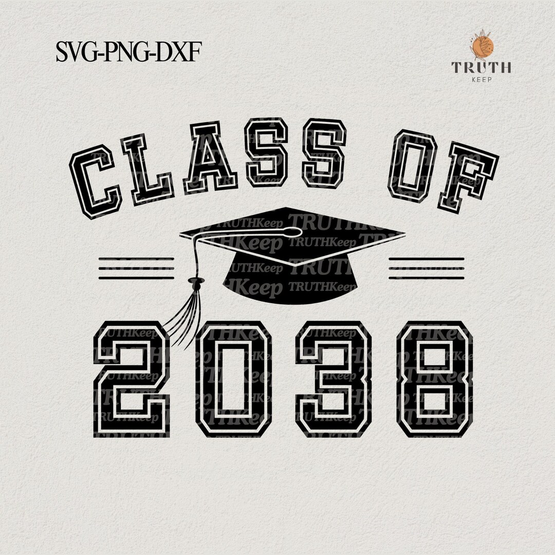 Class of 2038,svg Png,kindergarten Pre-k Grow With Me Graduation T ...
