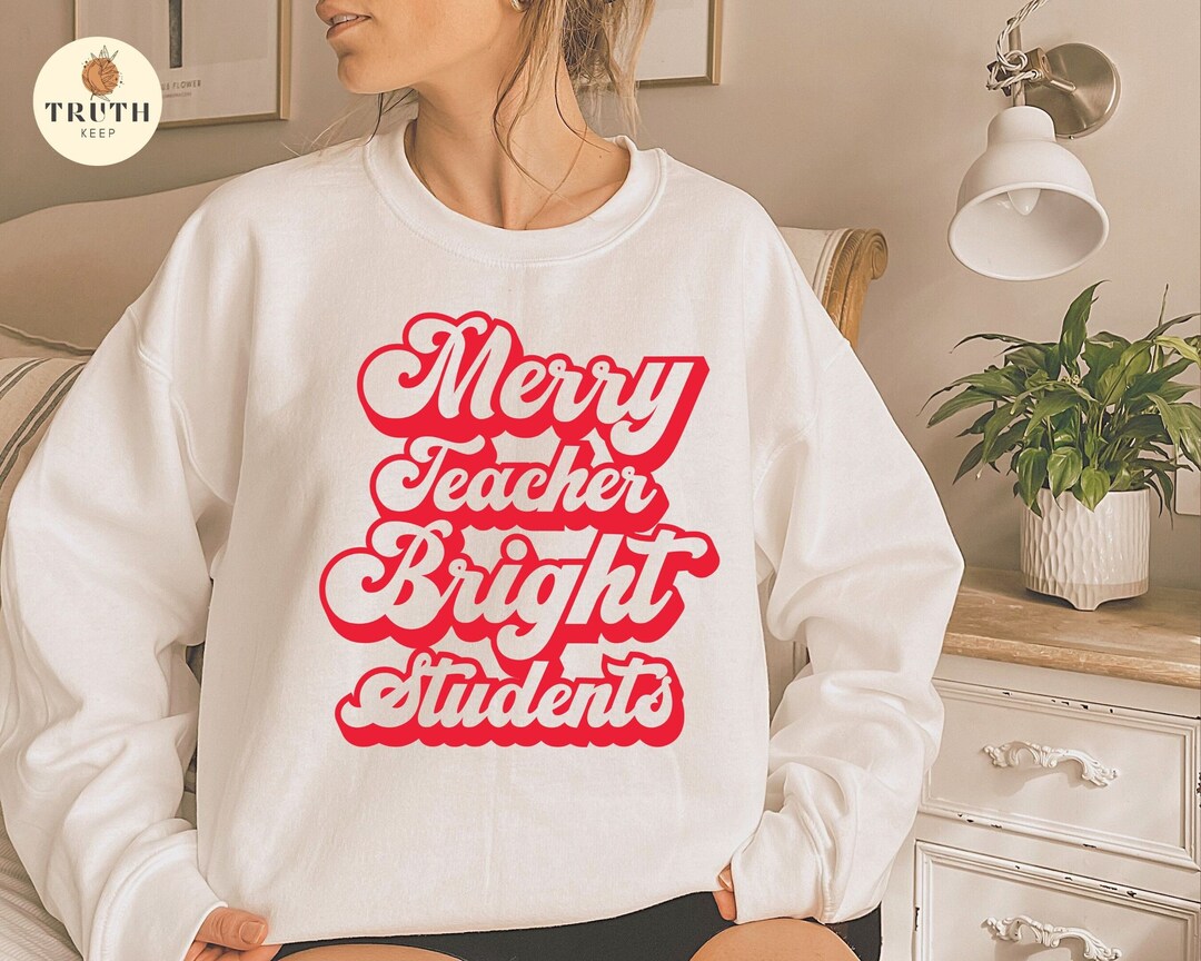 Merry Teacher Bright Students Christmas Shirt,christmas Teacher Svg Png ...