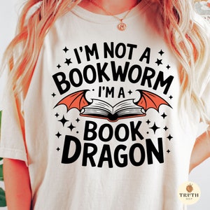 I'm Not a Bookworm I'm a Book Dragon SVG Png,fantasy Book Png, Book ...