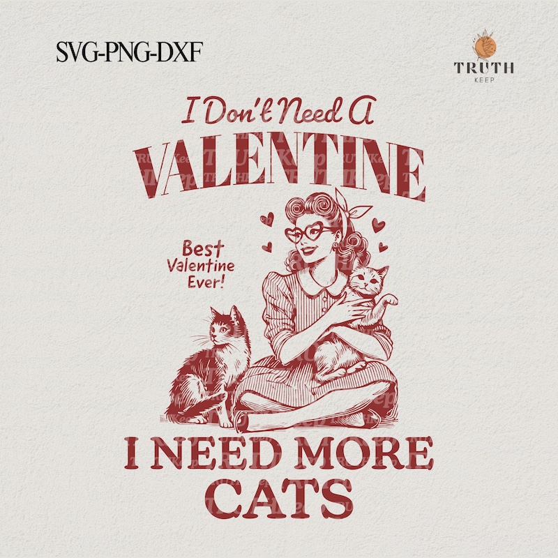 Valentine Cat Quote - Etsy