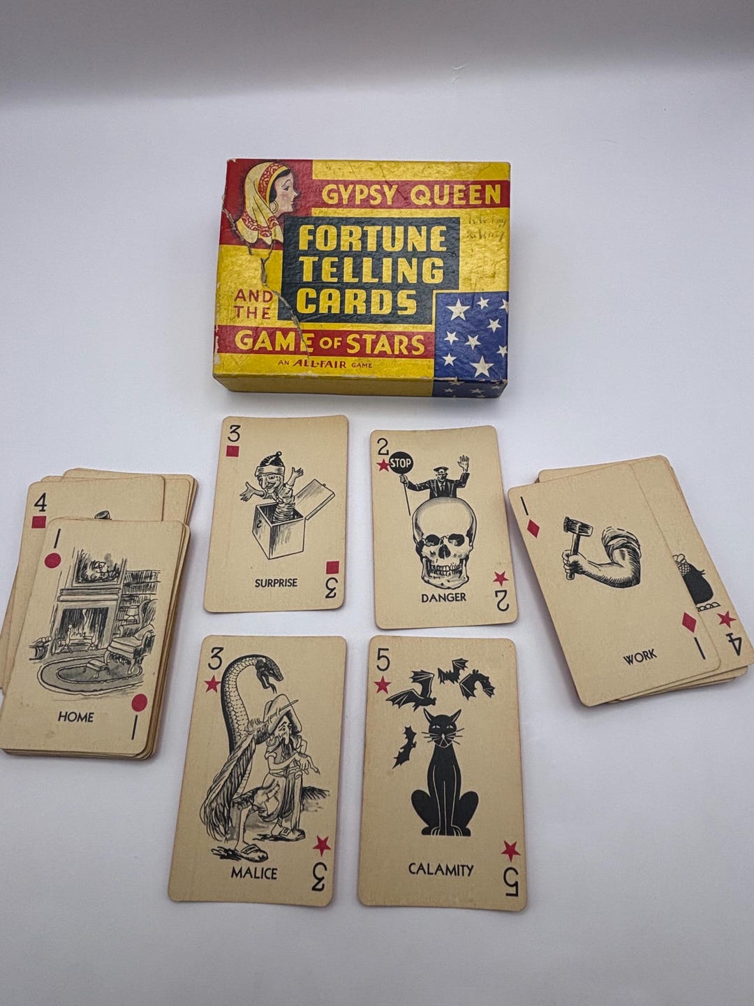 Vintage 1955 Fortune Telling Cards and the Game of Stars - Etsy