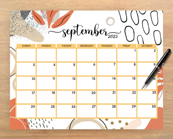September 2022 Calendar For Kids