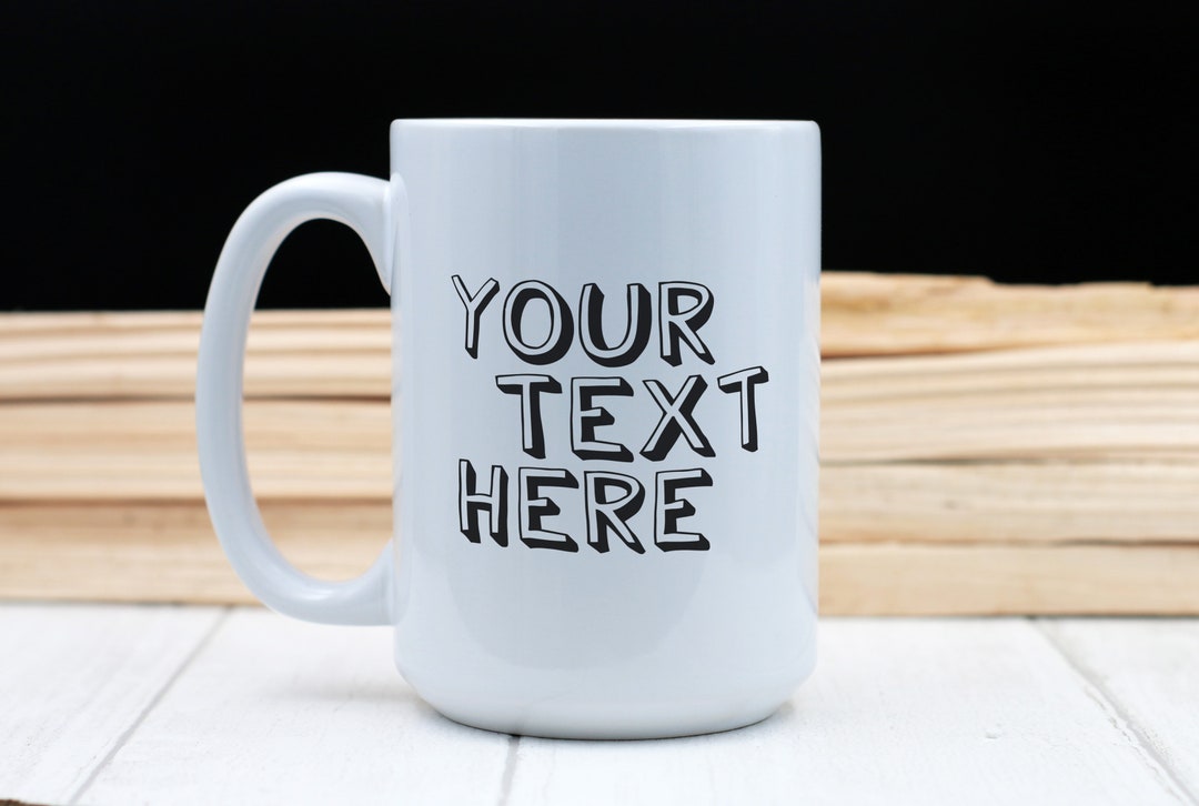 Large 'jumbo' Personalised Mug ~ Different Font Choices ~ 15oz Size ...