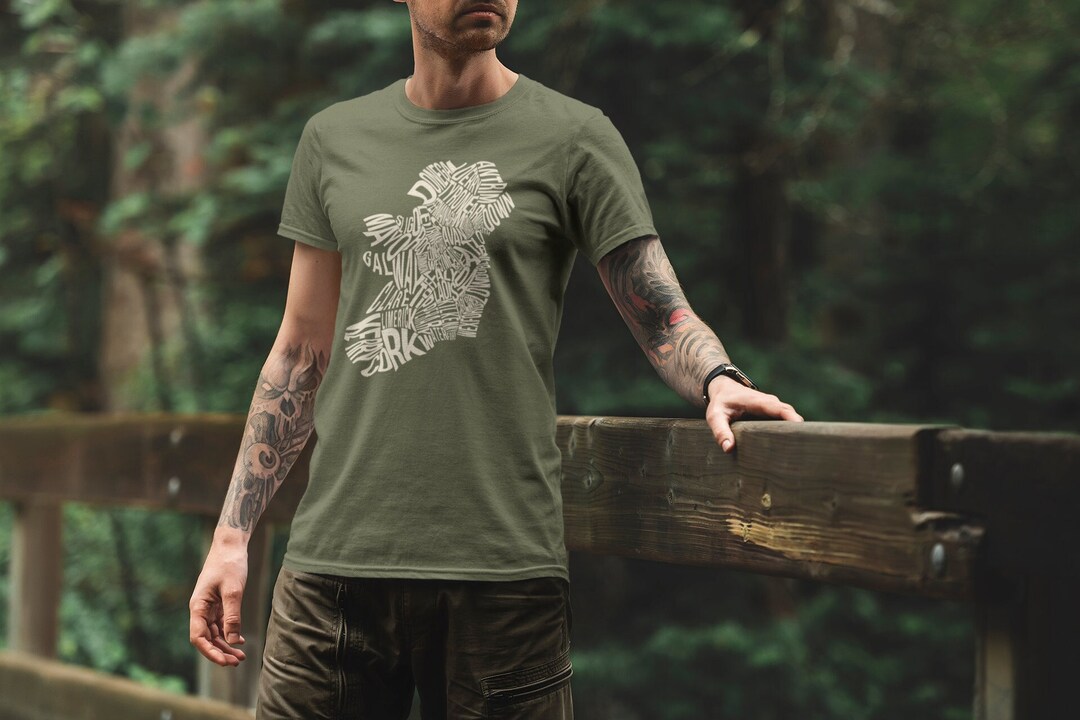 IRELAND TEE SHIRT Ireland Map Tee Irish St Patricks Day Tee Shirt Gift ...