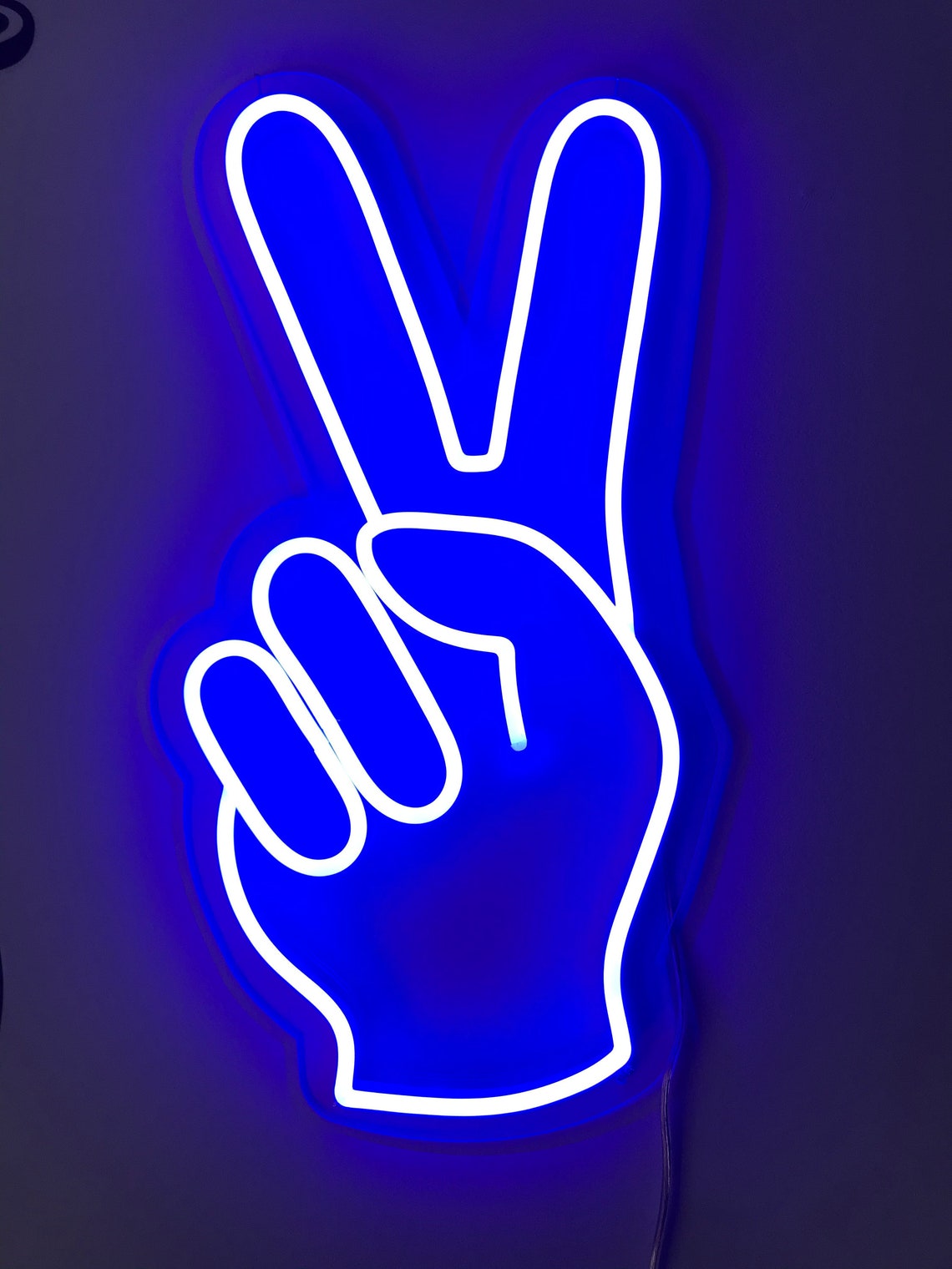 Peace / Deuces LED sign | Etsy