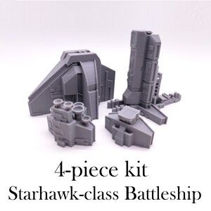 Starhawk-class Battleship - 1", 3", 6" or 9" Model Kit Custom ...