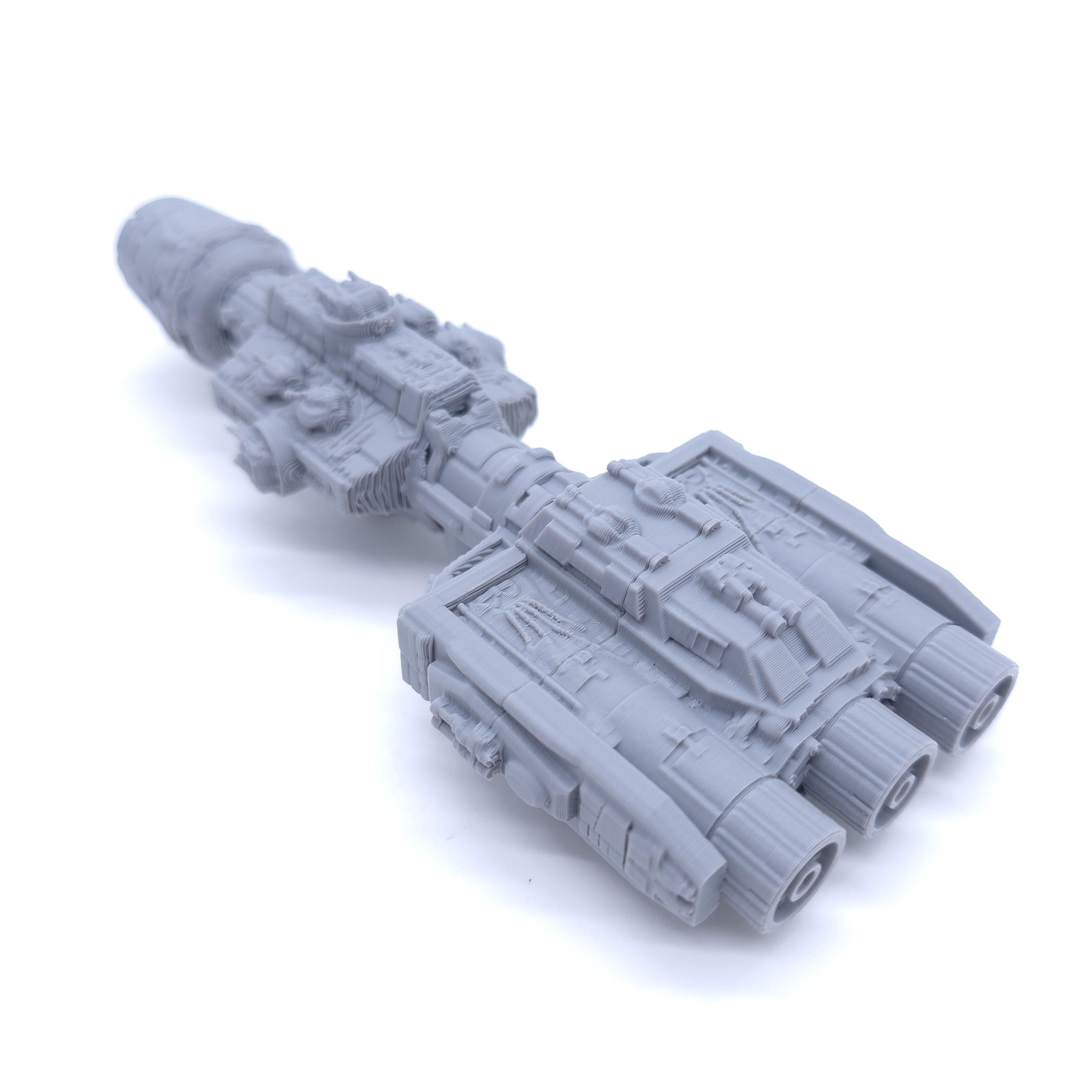 DP20 Gunship - 1", 3", 6" or 12" Model - Custom Spaceship Sci-fi Model ...