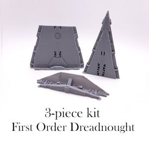 First Order - 1", 3", 6" or 12" Model - Custom Spaceship Sci-fi Model ...