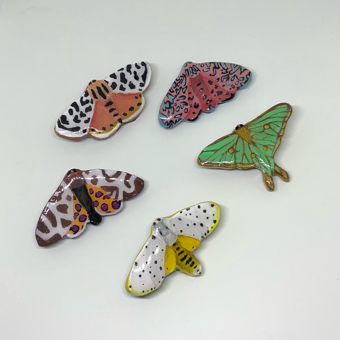 Polymer Clay Moth Brooch/pin - Etsy