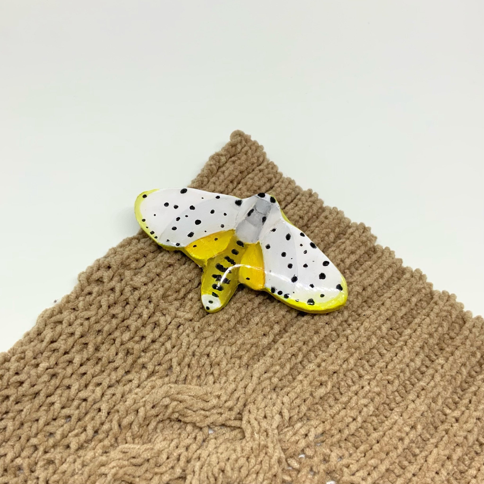 Polymer Clay Moth Brooch/pin - Etsy