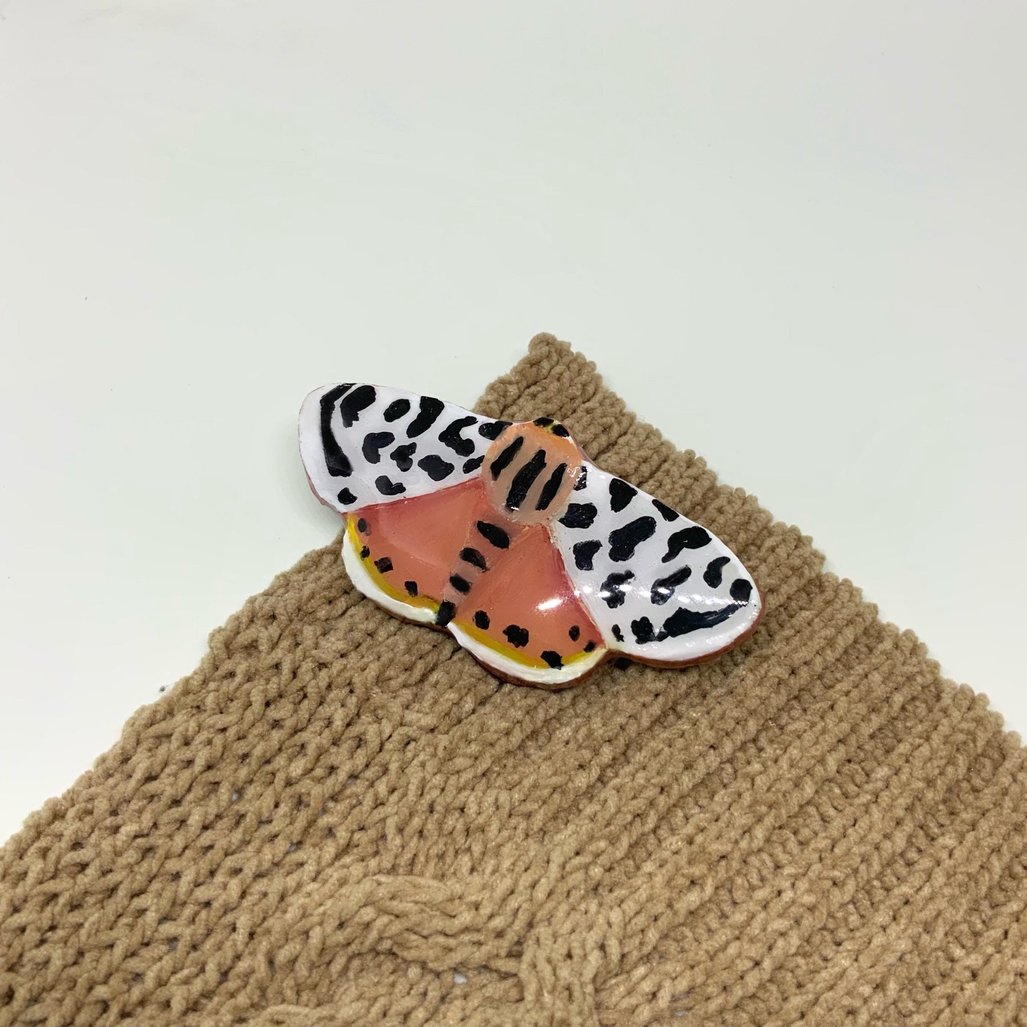 Polymer Clay Moth Brooch/pin - Etsy